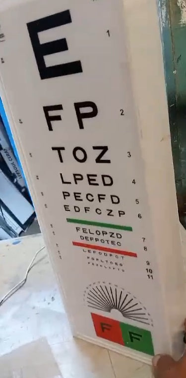 Tabla Optométrica Snellen en Acrílico Luz Led – importsmedic